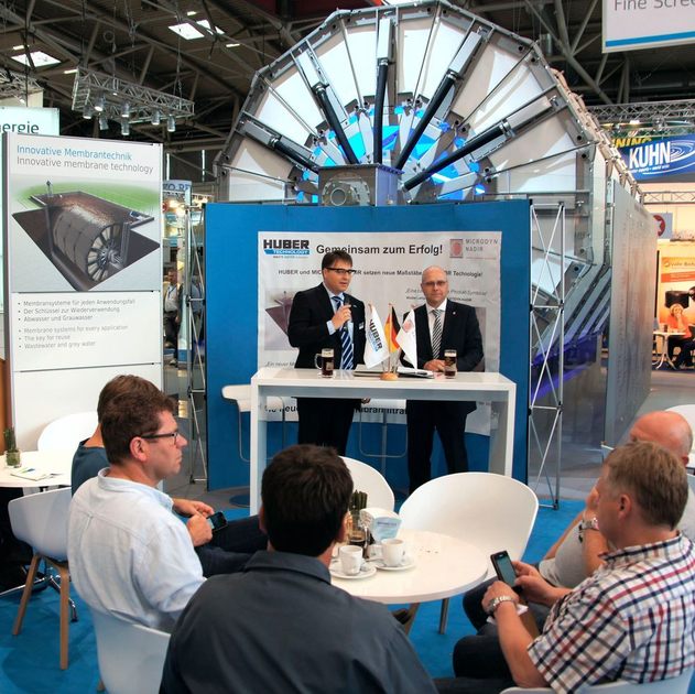 Huber und Microdyn-Nadir präsentieren getauchtes MBR-Modul in XXL