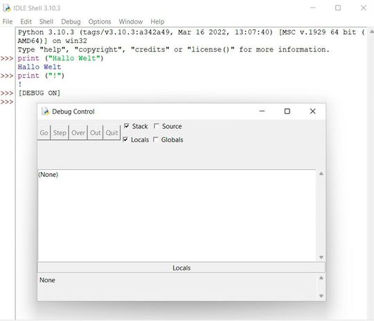 Debugging von Python-Programmen