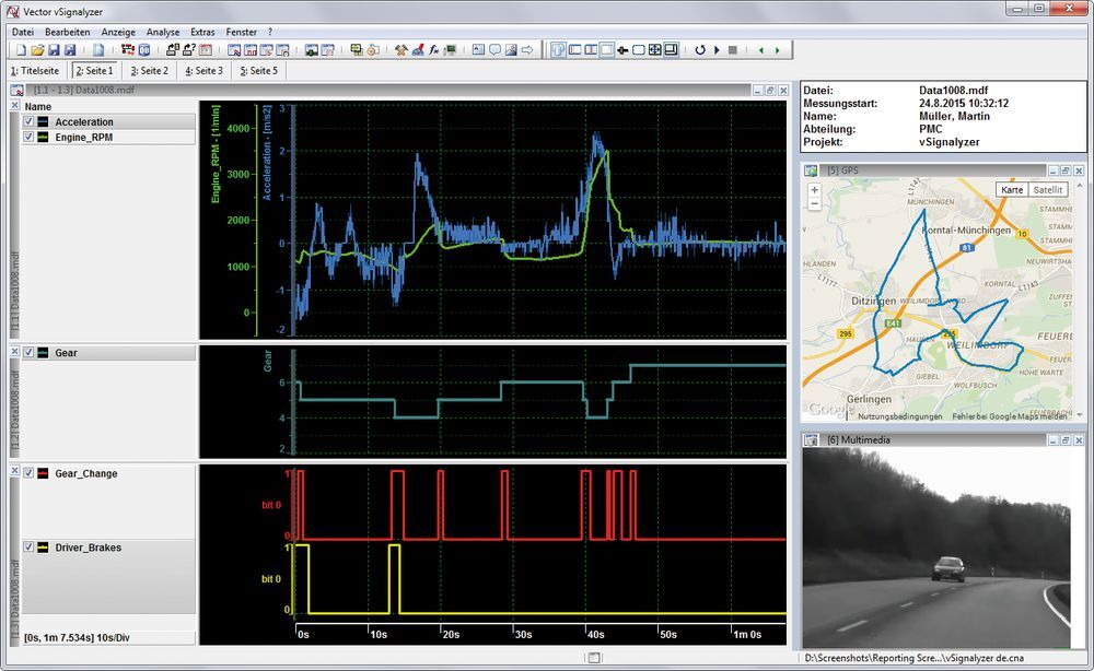 Messdaten darstellen, auswerten und dokumentieren