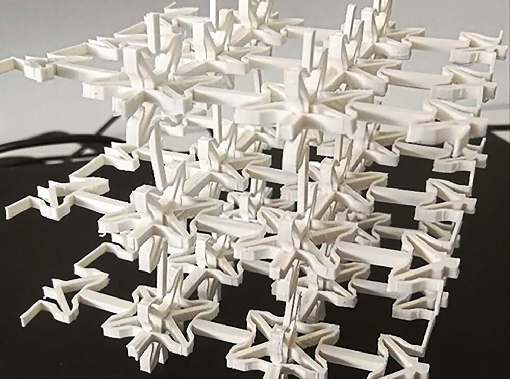 Additively manufactured structure changes its properties at the push of ...