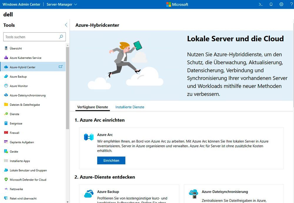 Windows Admin Center Version 2211 mit Arc und Azure Hybrid Center ...