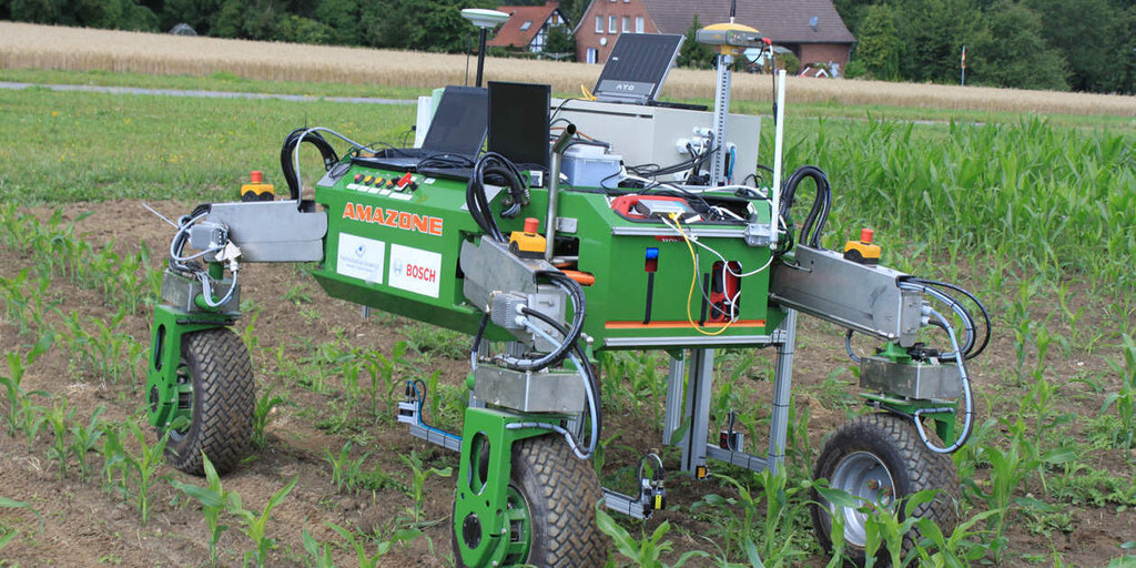 Autonomer Feldroboter untersucht Pflanzen