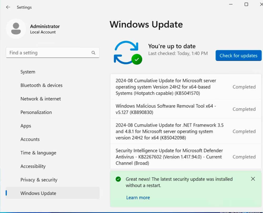 So funktioniert Hotpatching in Windows Server 2025 || Bild 1 / 10