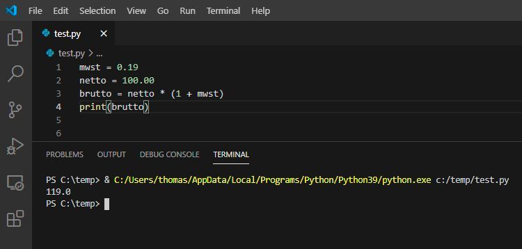 Arithmetische und vergleichende Operatoren in Python