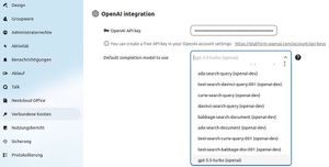 KI-Funktionen von OpenAI in Nextcloud einbinden und nutzen || Bild 2 / 8