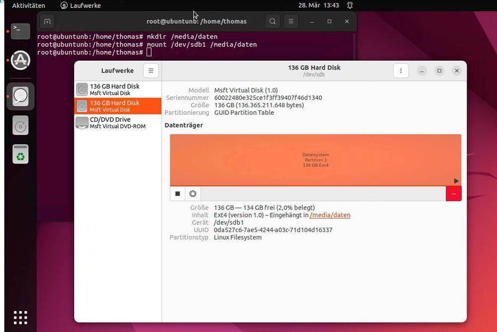 Datenträger in Linux verwalten || Bild 6 / 10