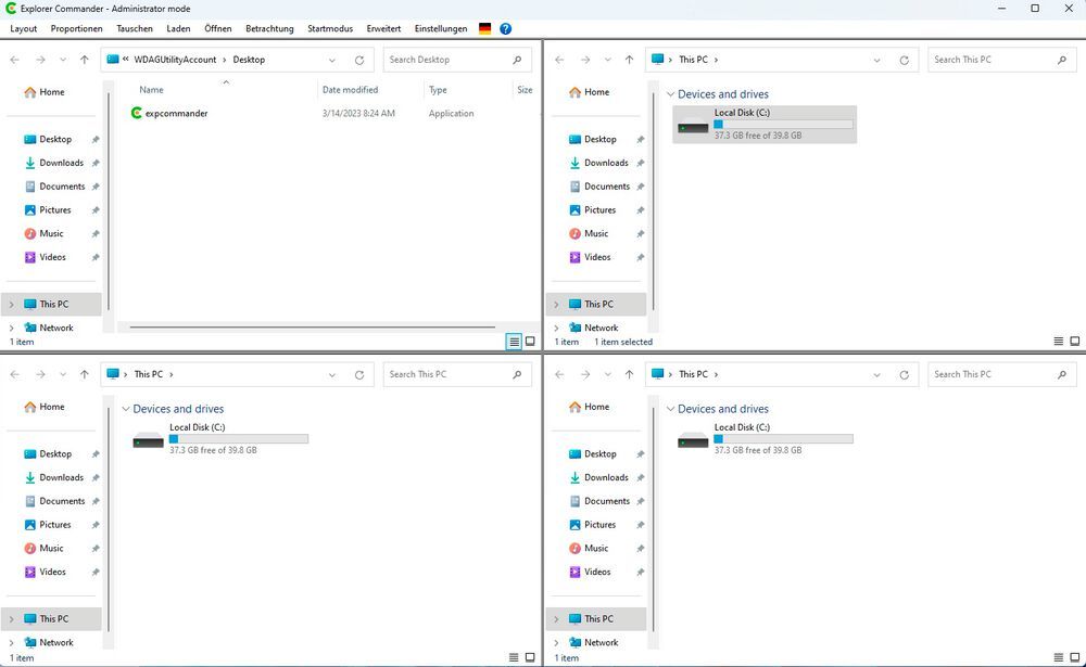 Explorer Commander: Alternative zum Explorer mit 4 Fenstern || Bild 1 / 2