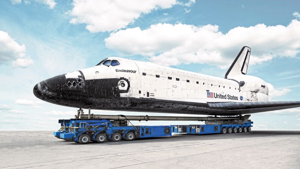 Sonderleitungen für Space-Shuttle-Schwertransport