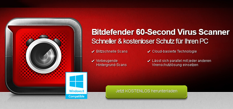 Kostenloser Virenscan mit Bitdefender-Engine