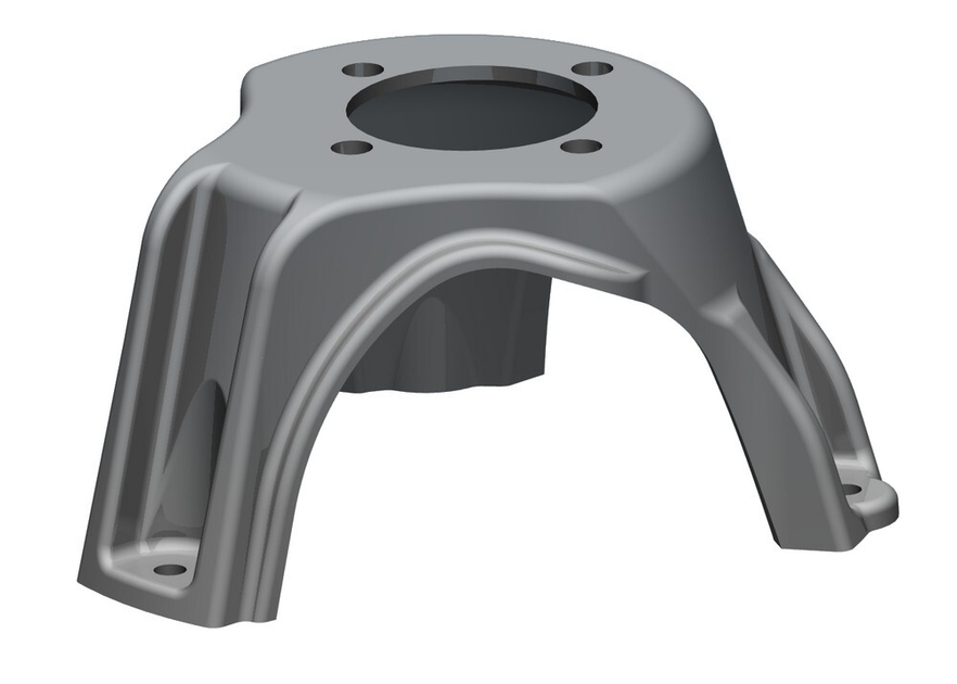 Gussteil ersetzt Schweißkonstruktion bei einem Motorsockel