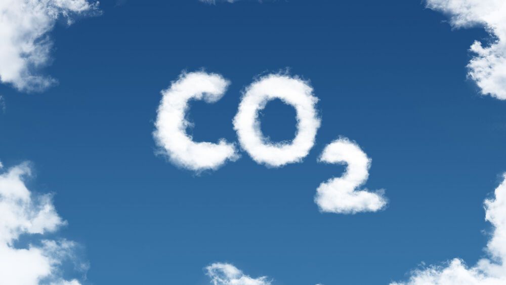 Ein Glas, das CO2 siebt