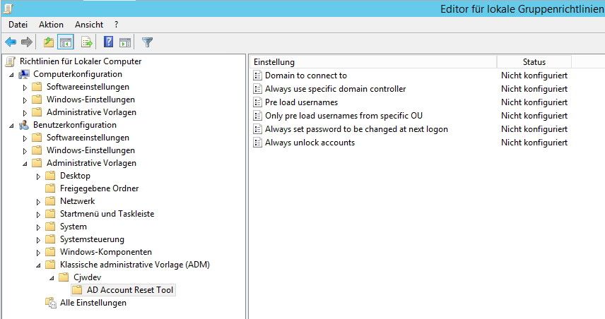 Das AD Account Reset Tool