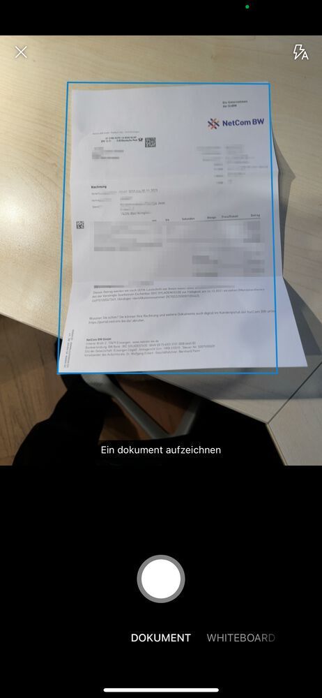 Dokumente scannen und hochladen mit OneDrive-App || Bild 1 / 4