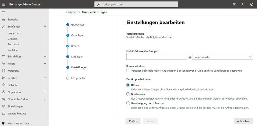 Gruppen in Microsoft Exchange absichern || Bild 3 / 10