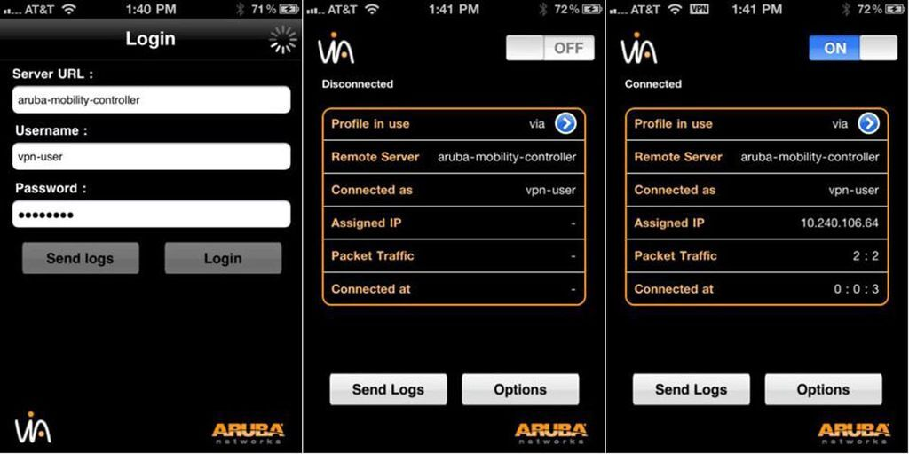 App für Virtual Internet Access mit iPhone, iPad und iPod