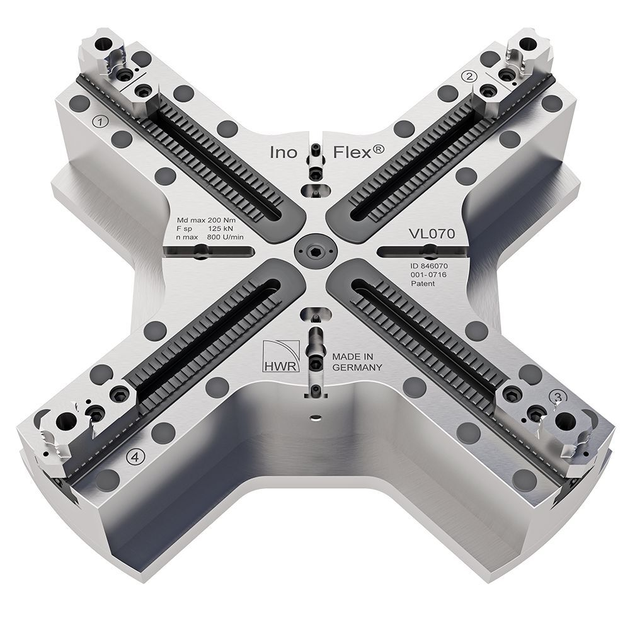 Vier-Backen-Spannfutter für große Dreh- und Fräszentren