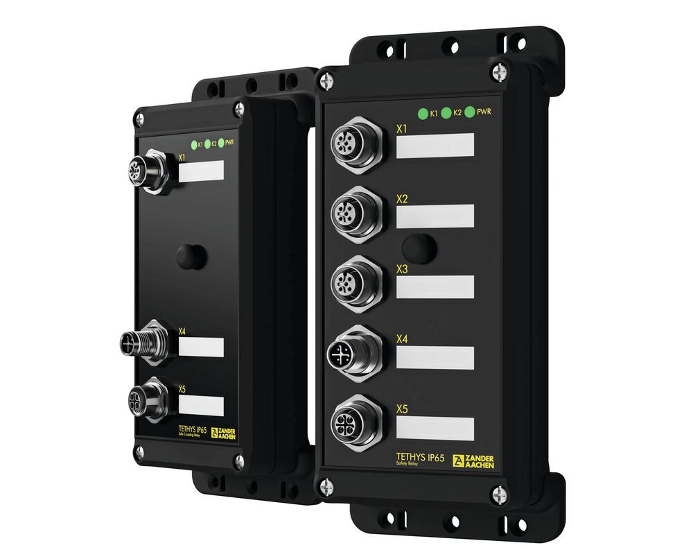 Safety relay with housing as a mini switch cabinet