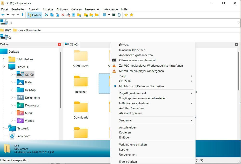 Explorer++ bringt Tabs in den Windows-Explorer || Bild 4 / 4