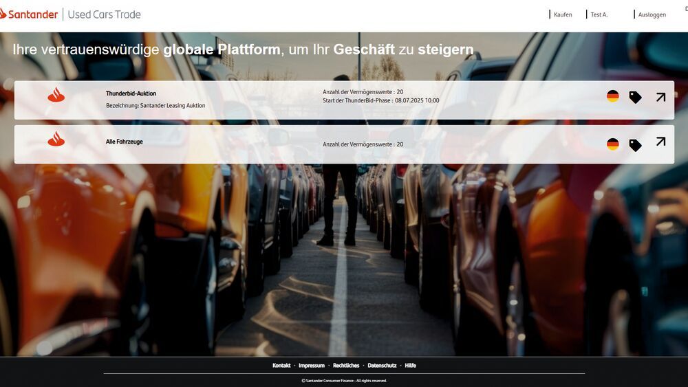 Santander Used Cars Trade ist neu im B2B-Geschäft