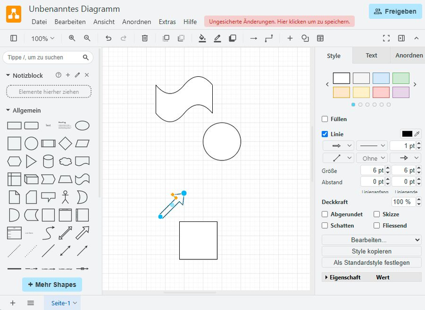 Diagramme und Mindmaps mit diagrams.net
