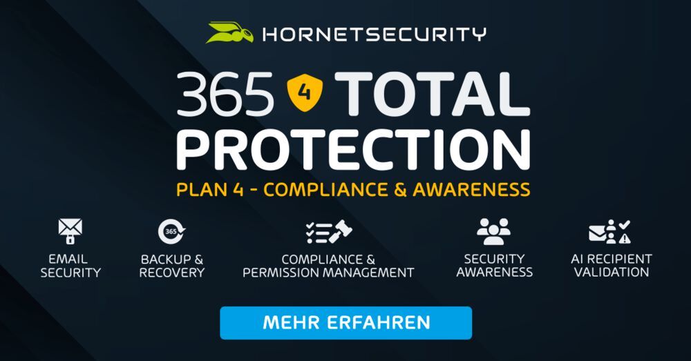 Hornetsecurity erweitert seine 365 Total Protection Suite