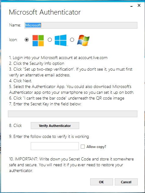 WinAuth im Internet und mit Windows 10 nutzen || Bild 4 / 10