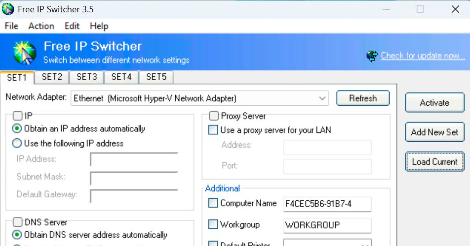 Free IP Switcher verwaltet Netzwerkprofile ohne Umwege