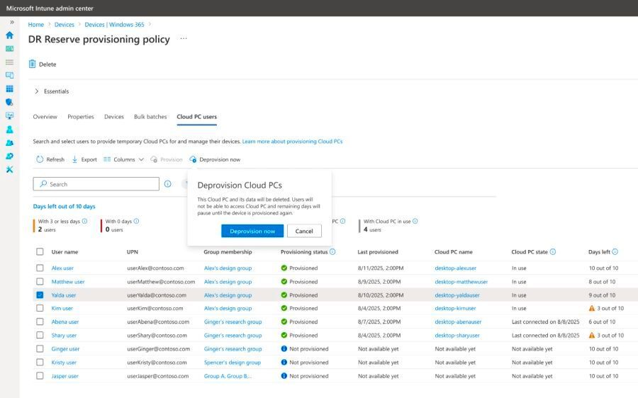 Microsoft Windows 365 Reserve: Cloud-PC auf Abruf bei Geräteausfall