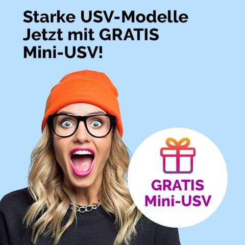 USV-Aktionsmodelle mit zusätzlicher Mini-USV als Zugabe