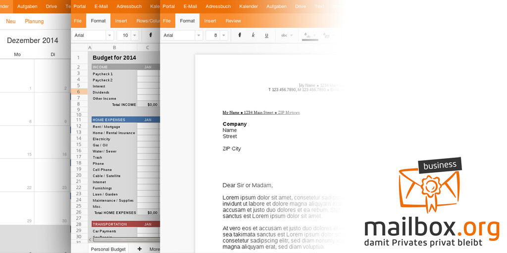 mailbox.org bietet sicheres Cloud Office