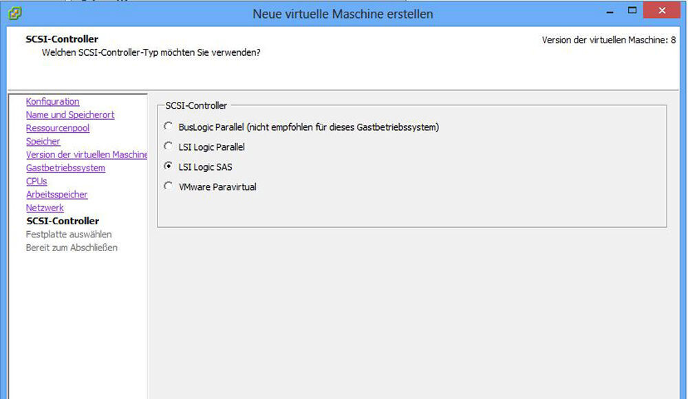 Der richtige Disk-Controller für VMware-VMs