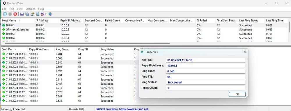 Kostenloses Tool 'pingt' mehrere Geräte zugleich an, über ein GUI