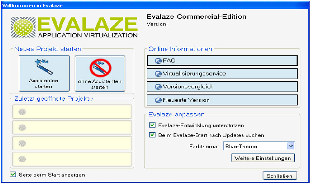 Evalaze 2.0 virtualisiert Anwendungen
