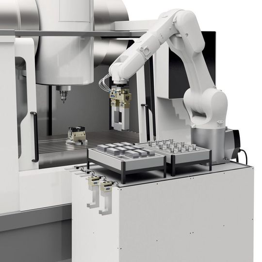 Automatic jaw quick-change system