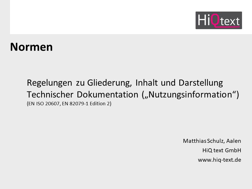 Neue EN ISO 20607 nennt Gestaltungsgrundsätze für Betriebsanleitungen ...