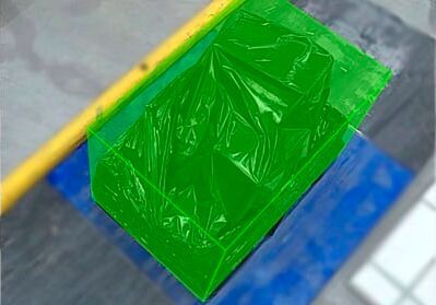 Automatisierte Frachtvermessung auch schwarz folierter Ware