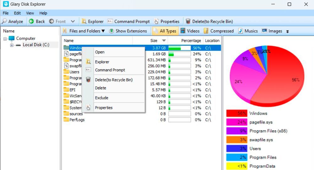 Glary Disk Explorer: Datenträger analysieren und Überblick erhalten ...