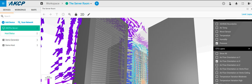 AKCP stellt SensorCFD-Tools für AKCPro Server vor