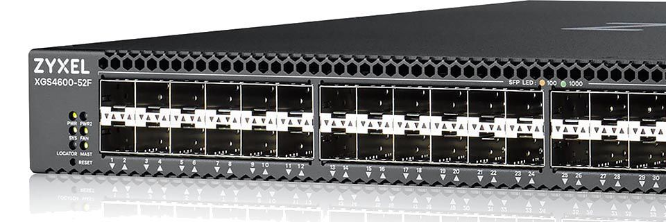 Glasfaser-Switch mit Layer-2/3-Funktionen