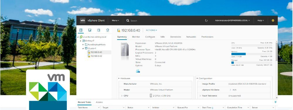 Die vCenter 6.5 Linux-Appliance