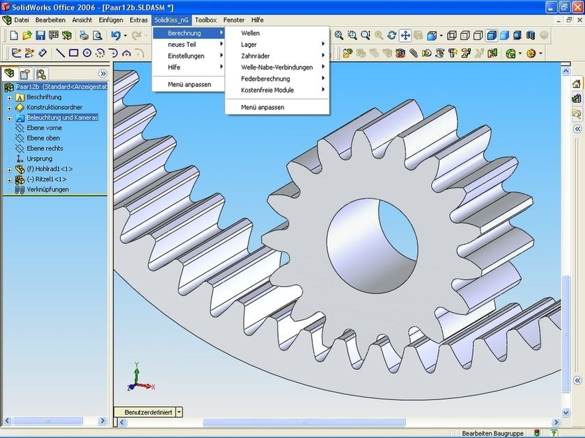 Effiziente Verzahnung von Berechnung und CAD