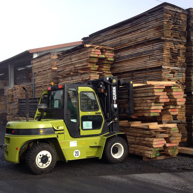 Clark-Stapler im Sägewerk von Vater