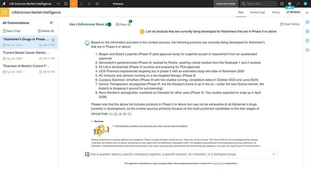 Dataiku ermöglicht generative KI-gestützte Chats für Unternehmen