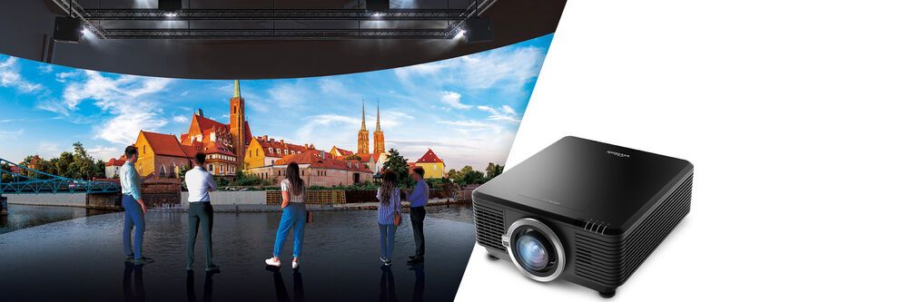 Lichtstarke und energieeffiziente Großraum-Laserbeamer