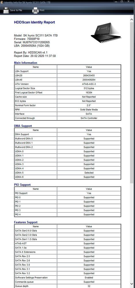 HDDScan – Festplatten und SSDs überprüfen || Bild 5 / 6