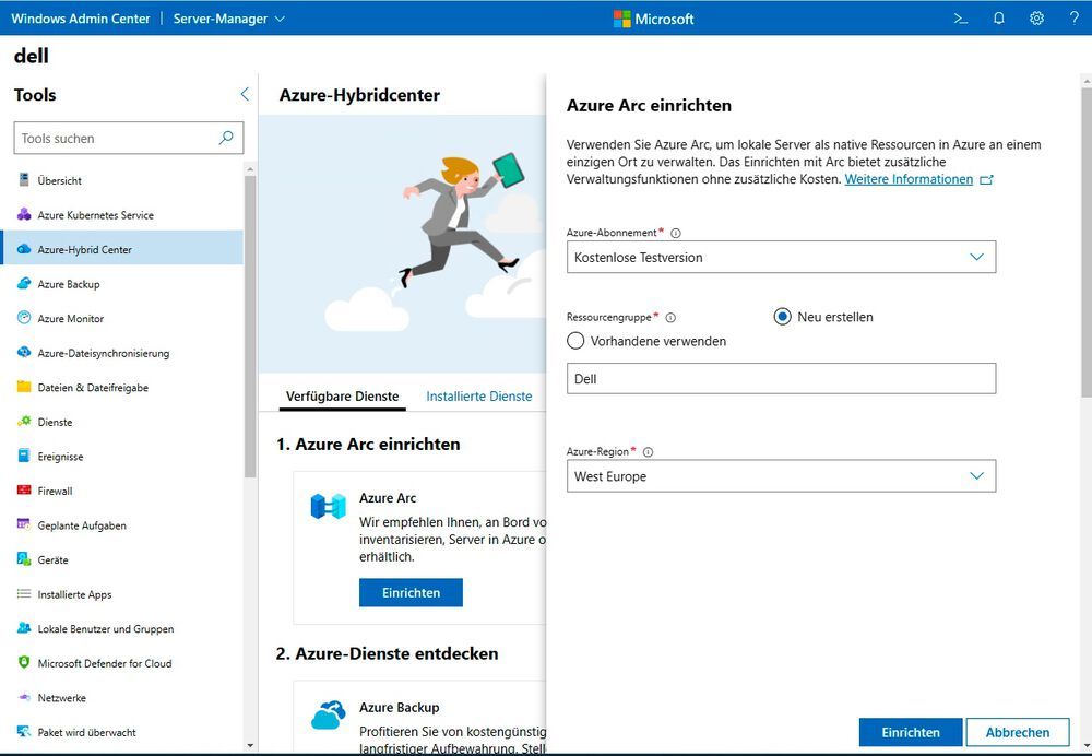 Windows Admin Center Version 2211 mit Arc und Azure Hybrid Center ...