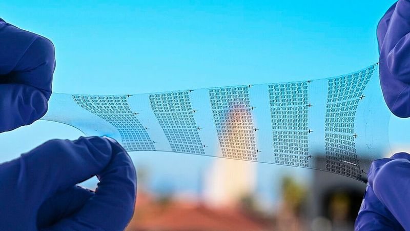 Powerful and stretchable micro-electronics for wearables and implants