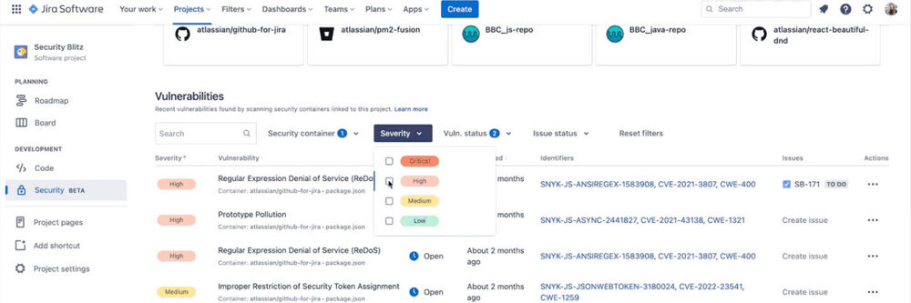 Neuer Security Tab in Jira Software Cloud