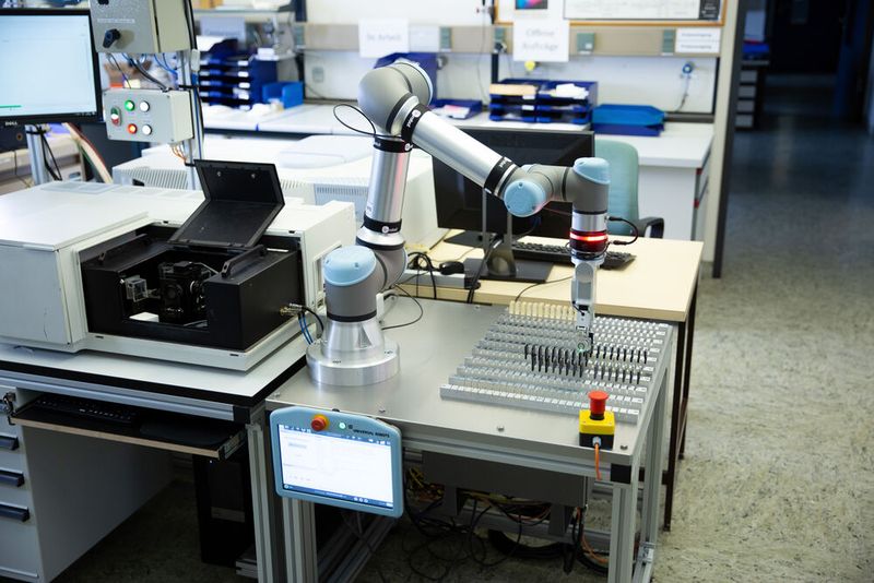 Mitdenkender Greifer prüft Probengläser auf Qualität || Bild 2 / 8