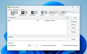 Große Dateien mit Alternate Splitter einfach aufteilen || Bild 1 / 2